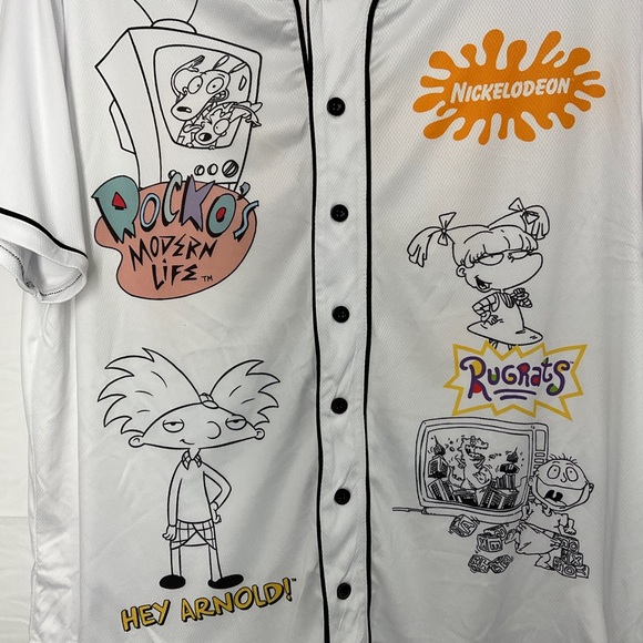 Nickelodeon | Shirts | Nwt Unisex Nickelodeon 9s White Jersey Rugrats ...